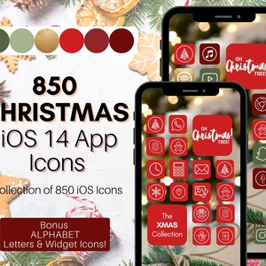Christmas Theme Ios 14 App Icons, 850 Festive Xmas iPhone App Icons ...