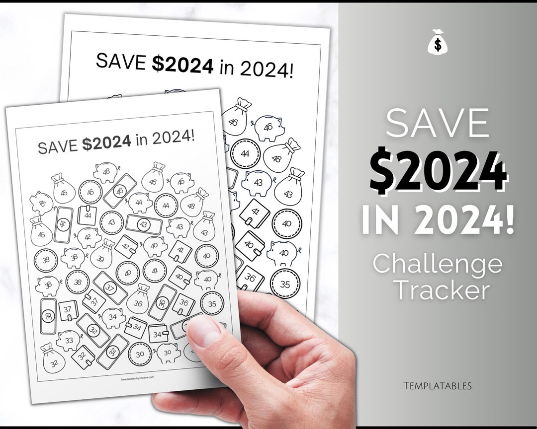 2k Saving Tracker 2024 Savings Challenge Printable Cash - Etsy UK