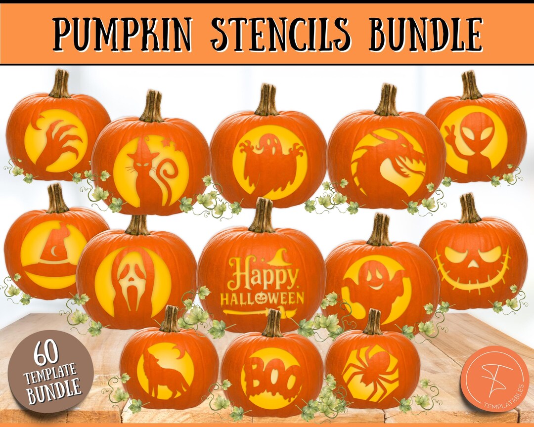 Lot de pochoirs citrouille, plus de 60 pochoirs imprimables de ...