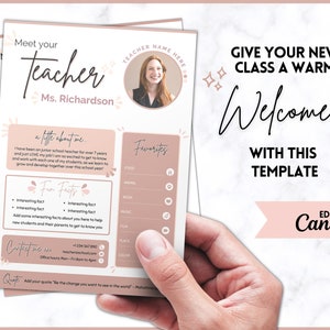 Meet the Teacher Template, Editable Meet Your Teacher Introduction ...