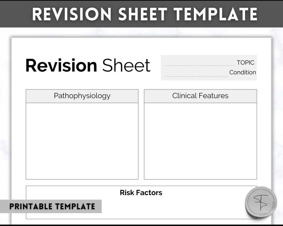 Medicine Revision Sheets, Nursing School, Medical & Nursing Students ...