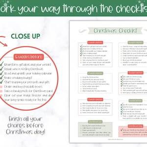 Christmas Countdown Checklist, Christmas Planner Printable, Holiday ...