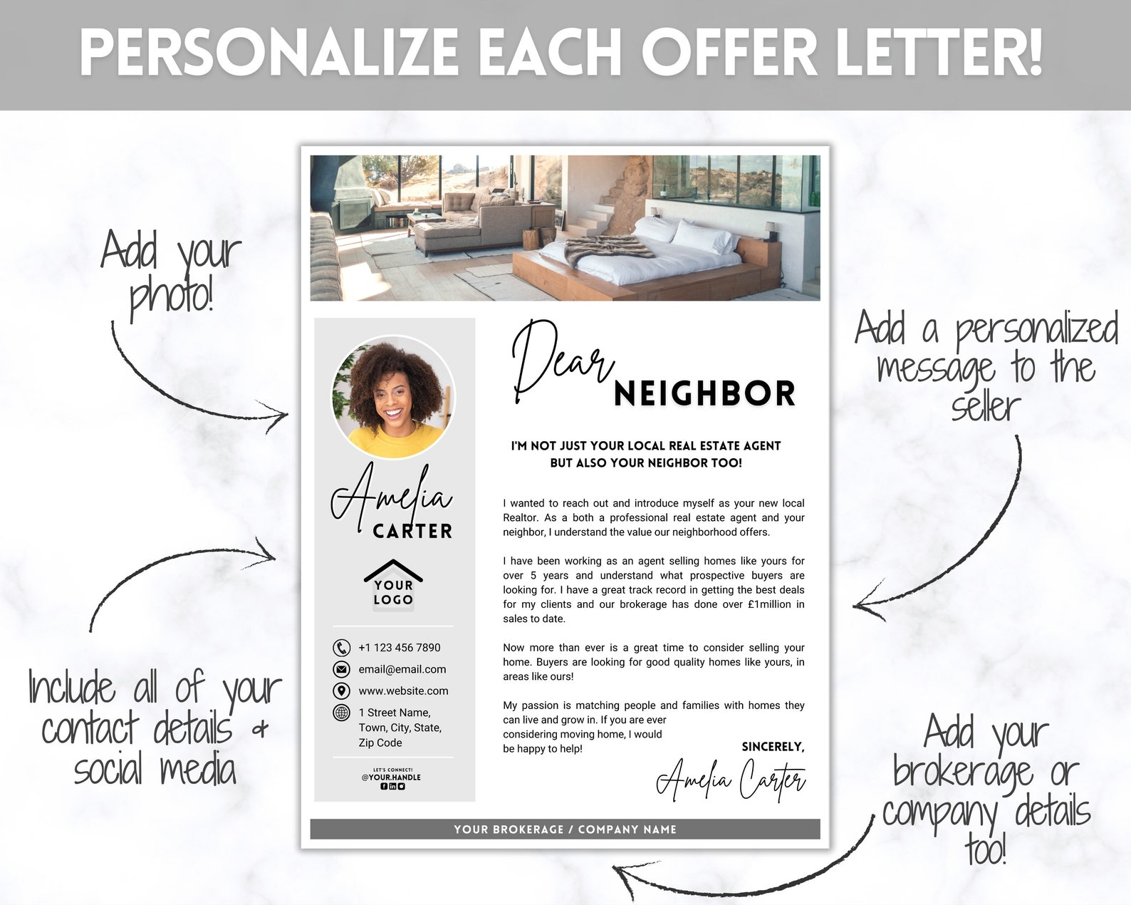 New Agent Introduction Letter Real Estate Agent Template | Etsy