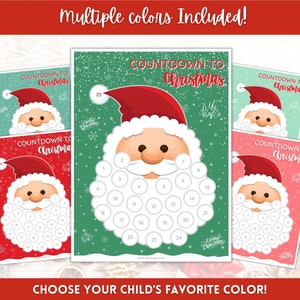Countdown to Christmas Printable! Santa Christmas Countdown, Cotton ...