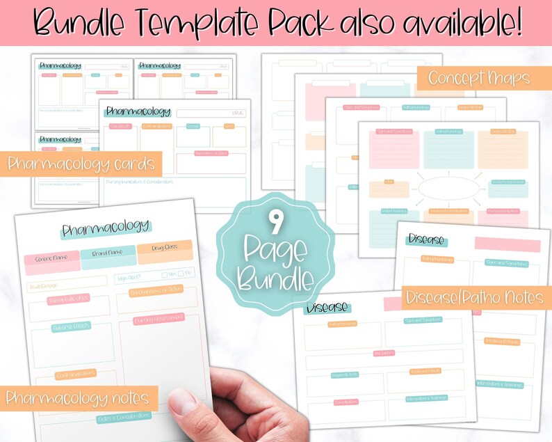 Nursing Concept Map Template Nursing School Notes Printable - Etsy Nursing Concept Map Template Nursing School Notes Printable - Etsy