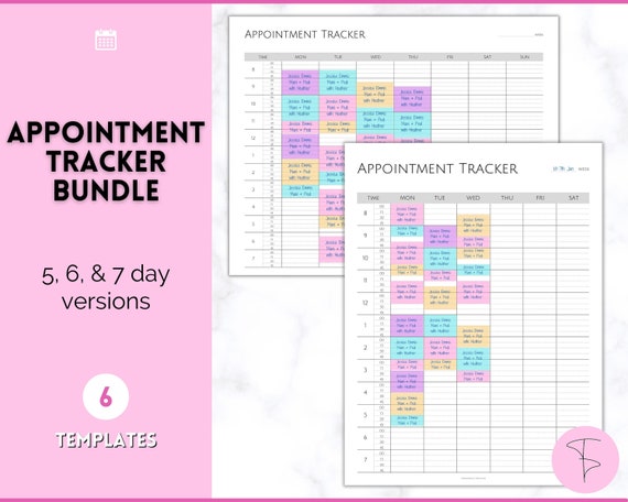 Appointment Tracker Printable 15 Minute Salon Planner - Etsy