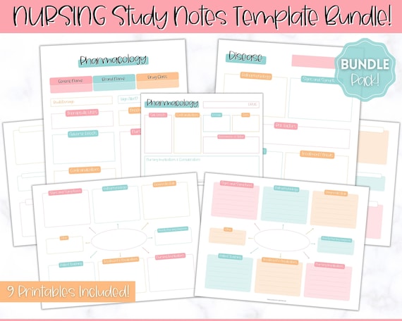 Nursing Notes BUNDLE Printable Nurse Student Study Guide - Etsy