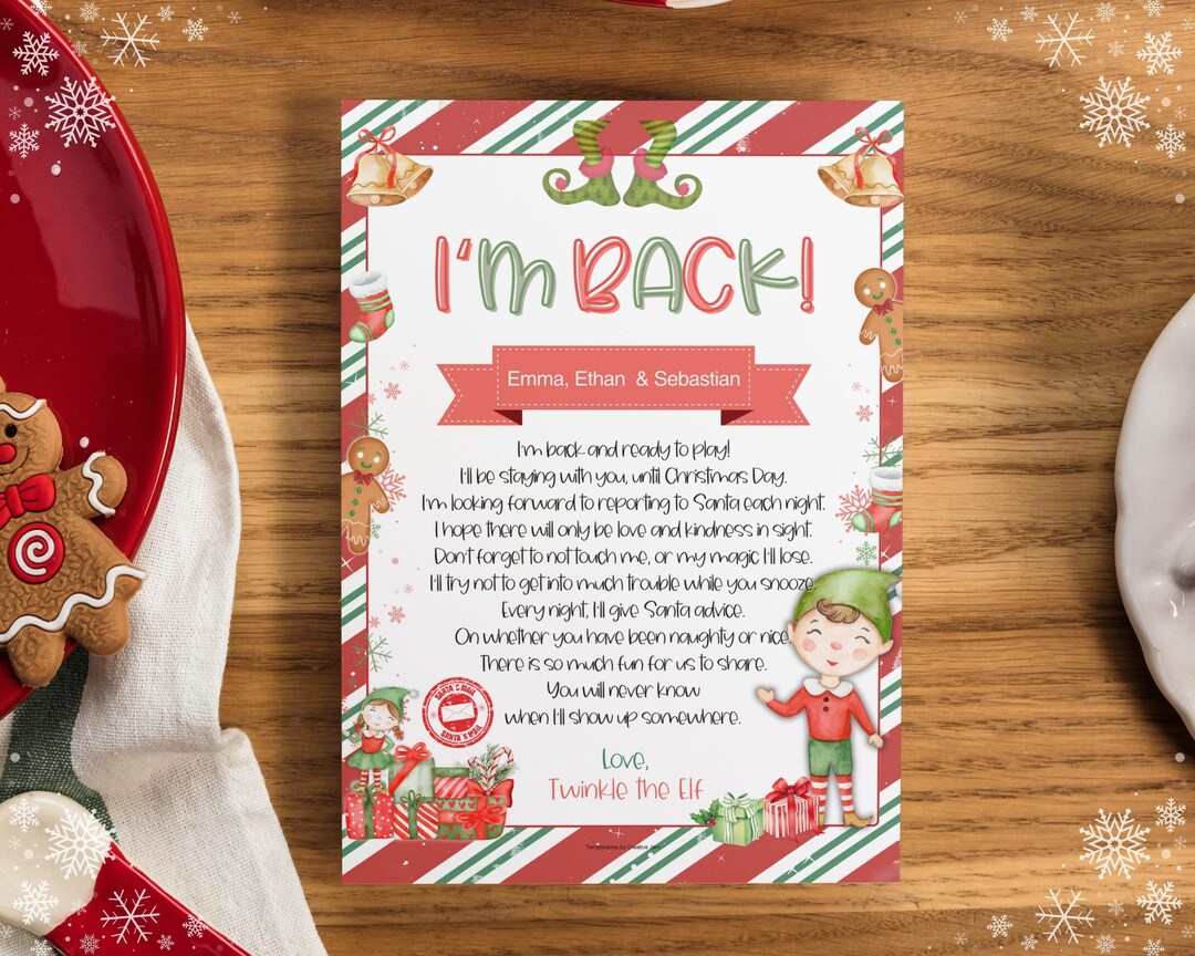 EDITABLE Elf Letters, Elf Arrival & Goodbye Letter BUNDLE, Elf Welcome ...