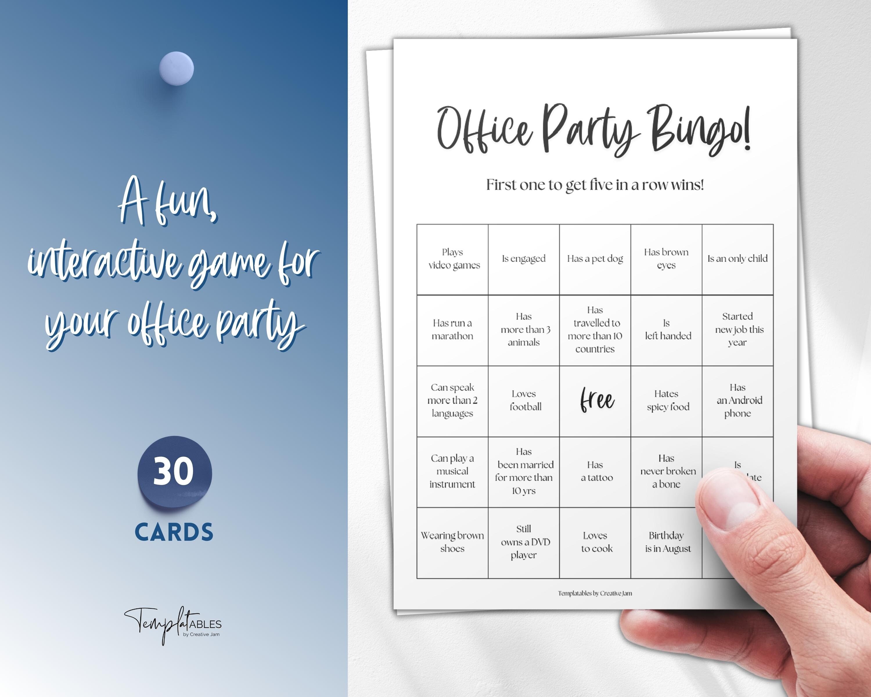 Office Bingo Office Party Games Find the Guest Who - Etsy