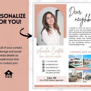 Realtor Introduction Letter, Real Estate Agent Template, New Agent ...