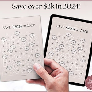 2k Saving Tracker, 2024 Savings Challenge Printable, Cash Envelopes ...