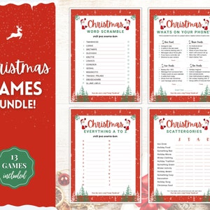 Holiday Party Games BUNDLE! 13 Christmas Game Printables! Fun Family ...