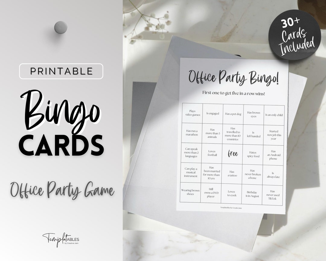 Office Bingo, Office Party Games, Find the Guest Who, Icebreaker Game ...
