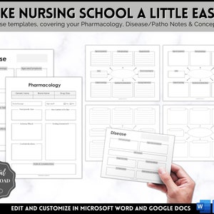 Nursing Notes Bundle, EDITABLE Nurse Student Study Guide, Concept Map ...