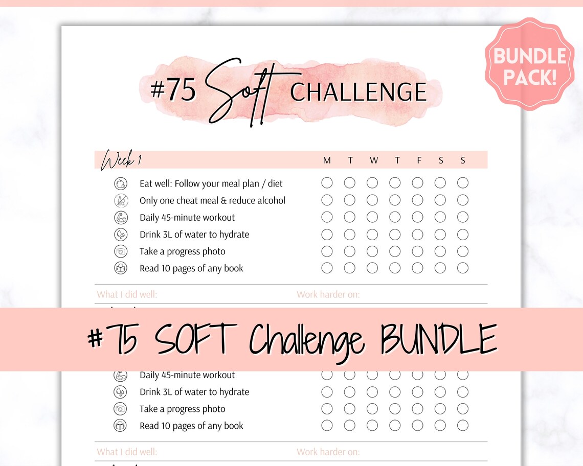 75 Soft Challenge Printable Customize And Print