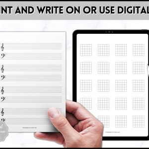 Printable Guitar Practice Sheet BUNDLE, Guitar Chord Sheets, Blank ...