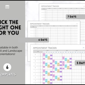 Appointment Tracker Printable, 15 Minute, Salon Planner, Therapist Appt ...