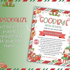 Elf Arrival Letter BUNDLE, EDITABLE Elf Letters, Elf Goodbye Letter ...