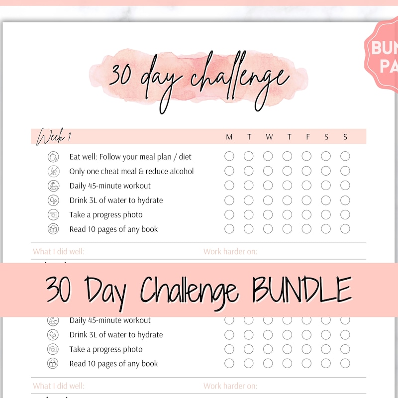 Couples Challenge Planner - Etsy