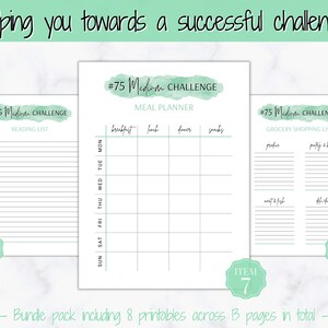 75 MEDIUM Challenge Tracker, 75medium Printable, 75medium, Easier 75 ...