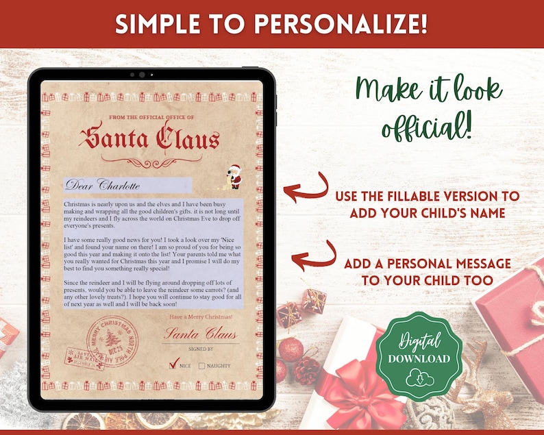 Santa Letter BUNDLE! Letter From Santa, Nice List Certificate, Letter ...