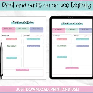 Nurse Student Study Guide, Printable Nursing Notes BUNDLE, Concept Map ...