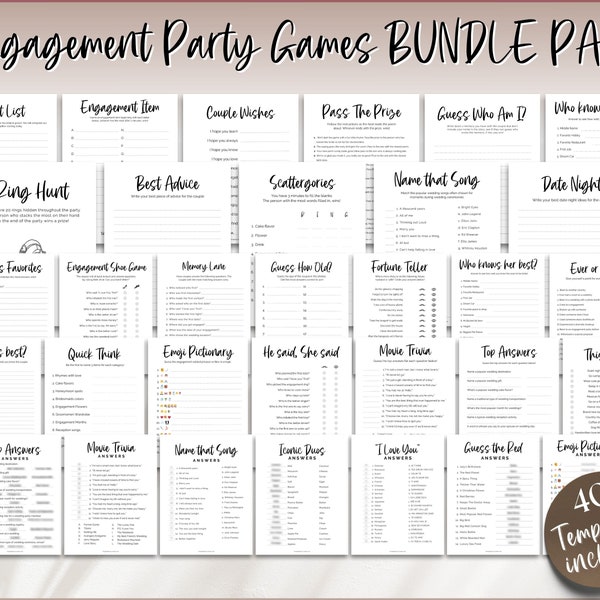 Engagement Party Games - Etsy