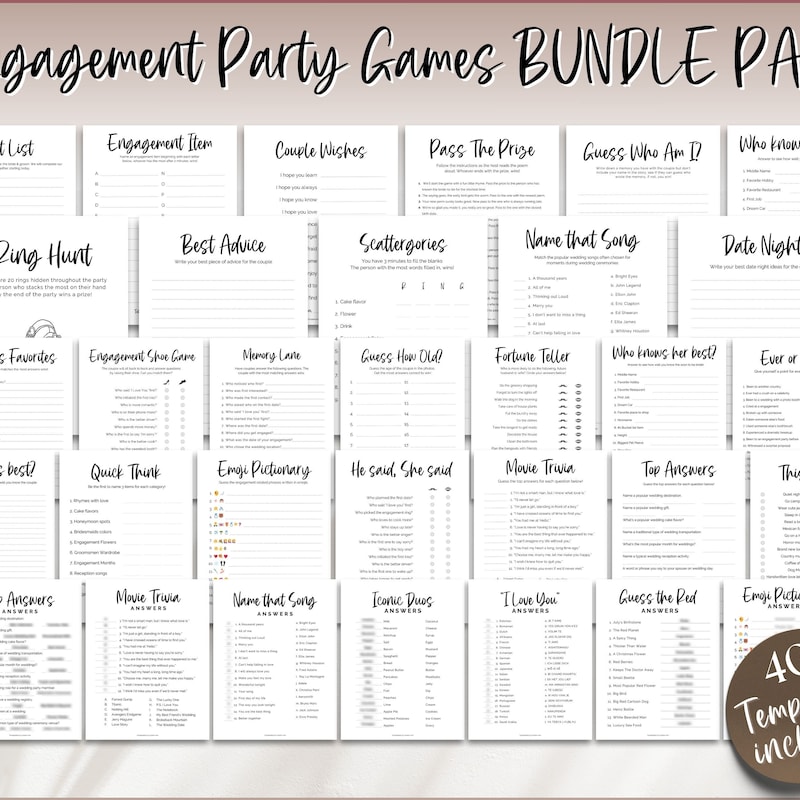 Engagement Party Games - Etsy