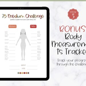 75 MEDIUM Challenge Tracker, 75medium Printable, 75medium, Easier 75 ...