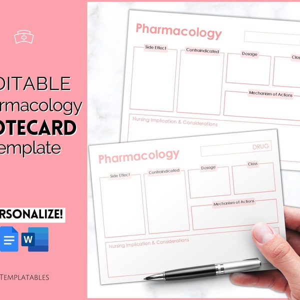 Nursing Drug Cards - Etsy