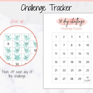 30 Day Habit Tracker Printable, EDITABLE 30 Day Challenge Tracker ...