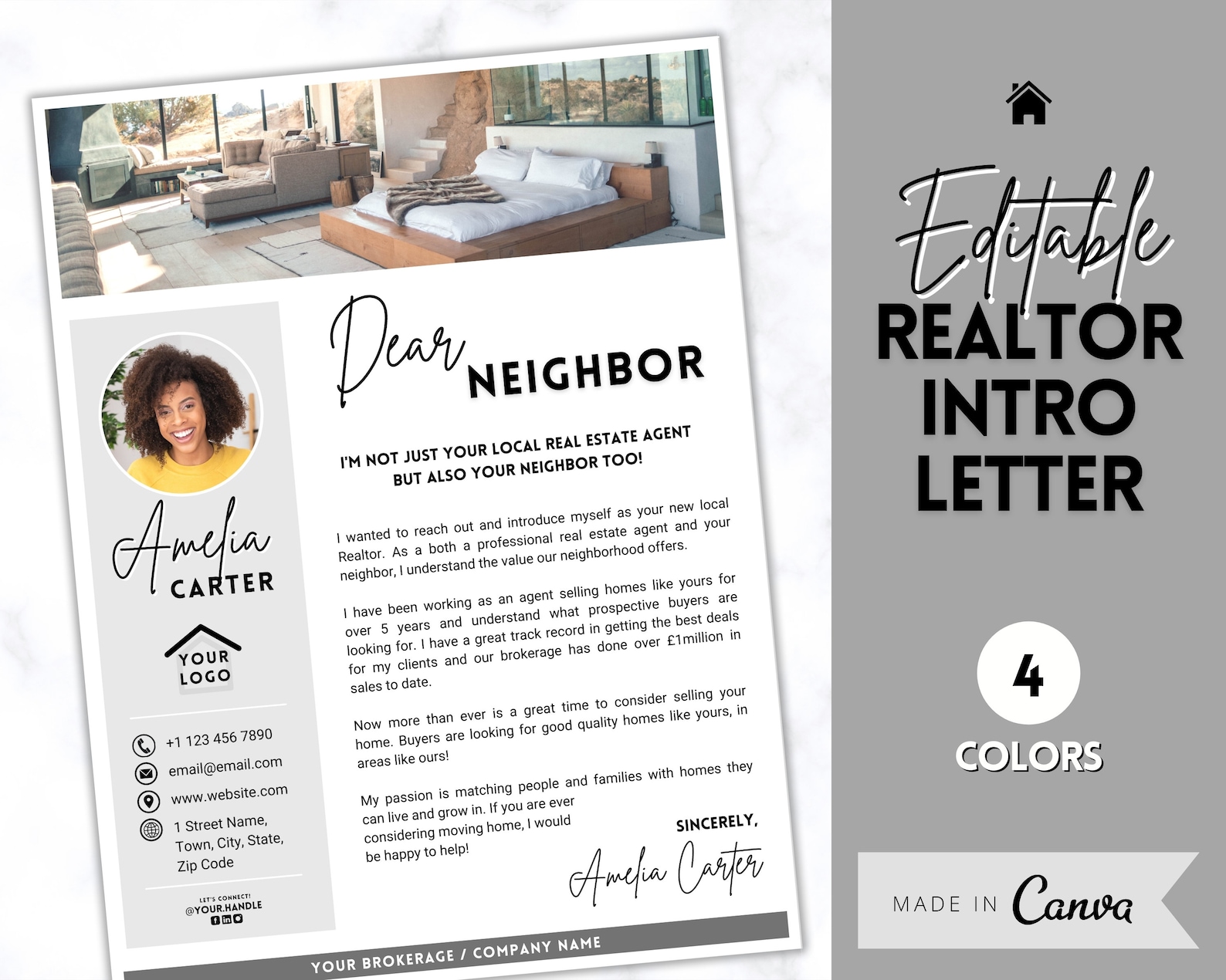 New Agent Introduction Letter Real Estate Agent Template | Etsy