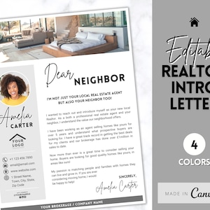 New Agent Introduction Letter, Real Estate Agent Template, Realtor ...