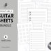 Guitar Practice Sheet BUNDLE, Printable Guitar Chord Sheets, Blank ...