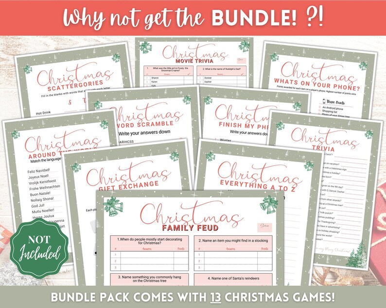 Holiday MOVIE TRIVIA Game! Christmas Game Printables, Xmas Party Game ...
