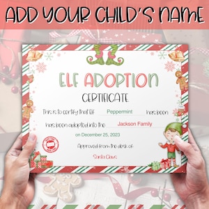 EDITABLE Elf Adoption Certificate, Elf Welcome Kit, Elf Arrival Letter ...