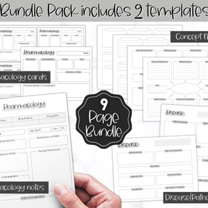 Nursing Student Notes BUNDLE, Printable Nurse Study Guide, Concept Map ...