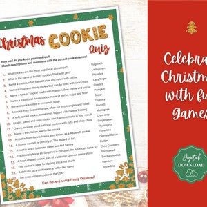 Cookie Game Christmas Printable! Guess the Cookie Christmas Game, Xmas ...