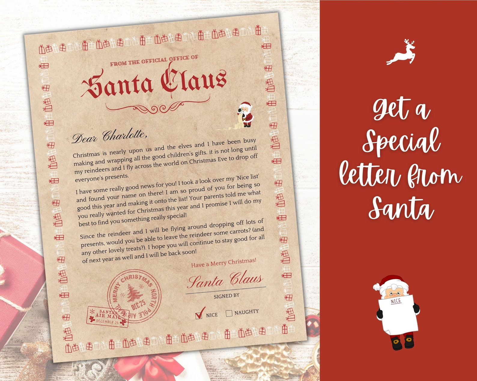 Santa Letter BUNDLE! Letter From Santa, Nice List Certificate, Letter ...