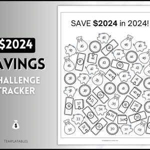 2k Saving Tracker, 2024 Savings Challenge Printable, Cash Envelopes ...