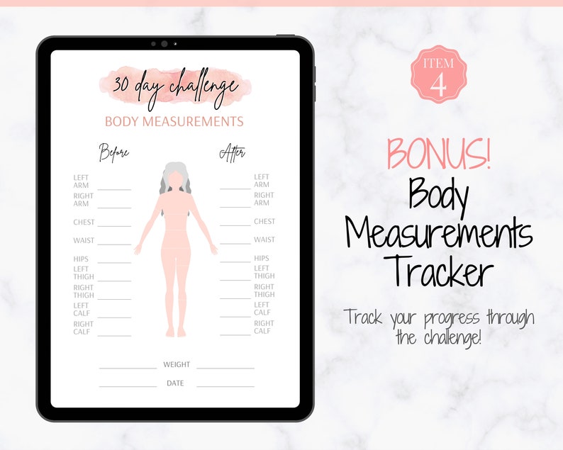 EDITABLE 30 Day Challenge Tracker, 30 Day Habit Tracker Printable ...
