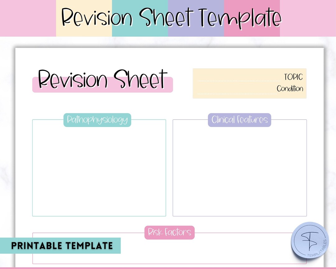 Nursing Revision Sheets, Medical School, Medicine & Nursing Students ...