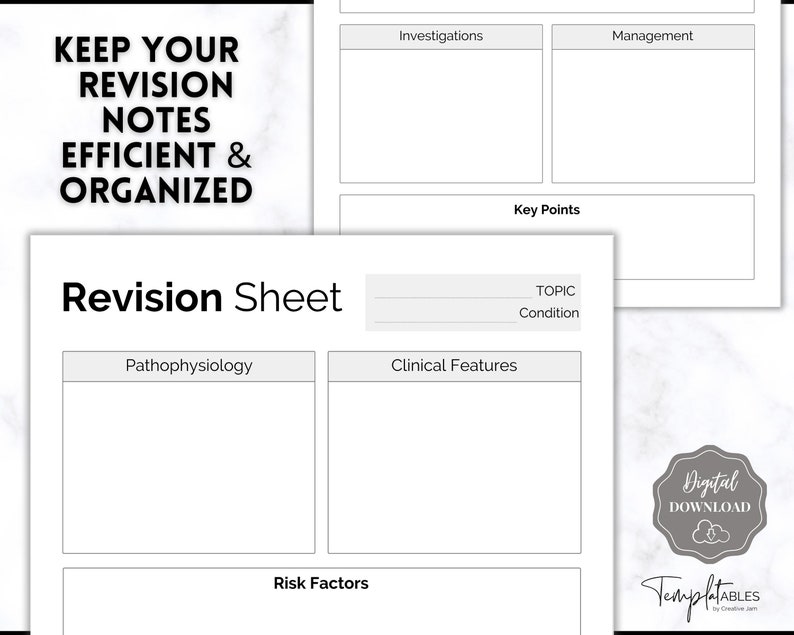 Medicine Revision Sheets, Nursing School, Medical & Nursing Students ...