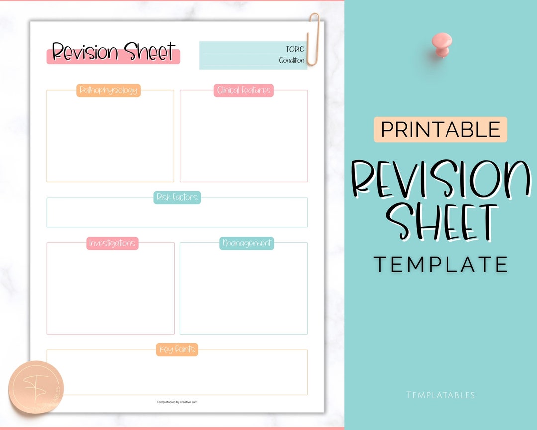 Nursing Revision Sheets, Medical School, Medicine & Nursing Students ...
