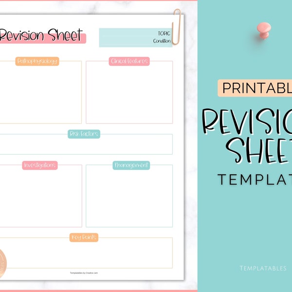 Revision Sheet - Etsy