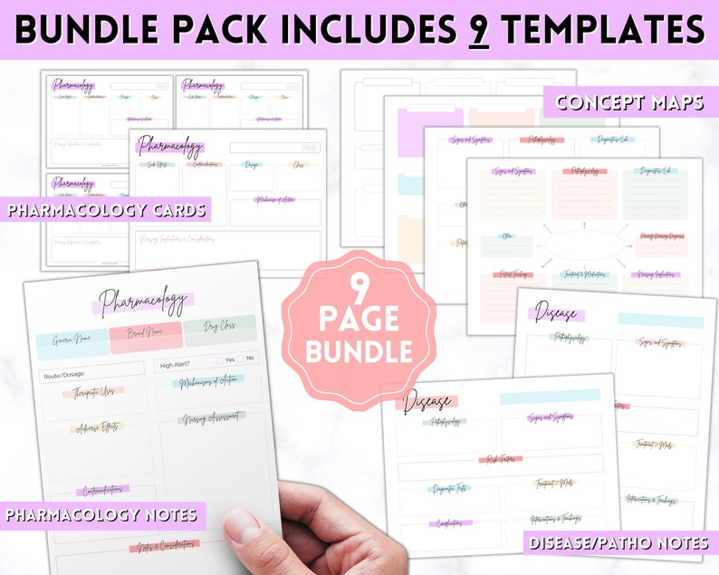 Nursing Notes BUNDLE Printable Nurse Student Study Guide - Etsy
