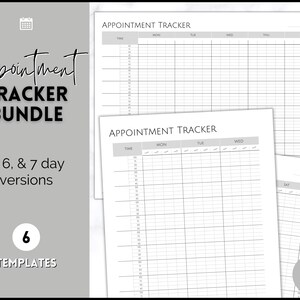 Appointment Tracker Printable, 15 Minute, Salon Planner, Therapist Appt ...