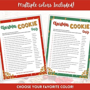 Cookie Game Christmas Printable! Guess the Cookie Christmas Game, Xmas ...