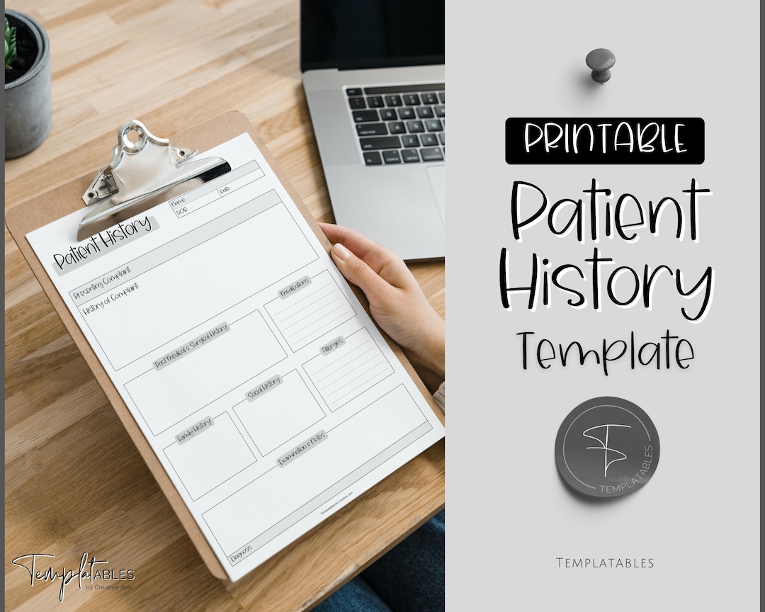 Printable Patient History Sheet, Medical History Patient Report Sheet ...