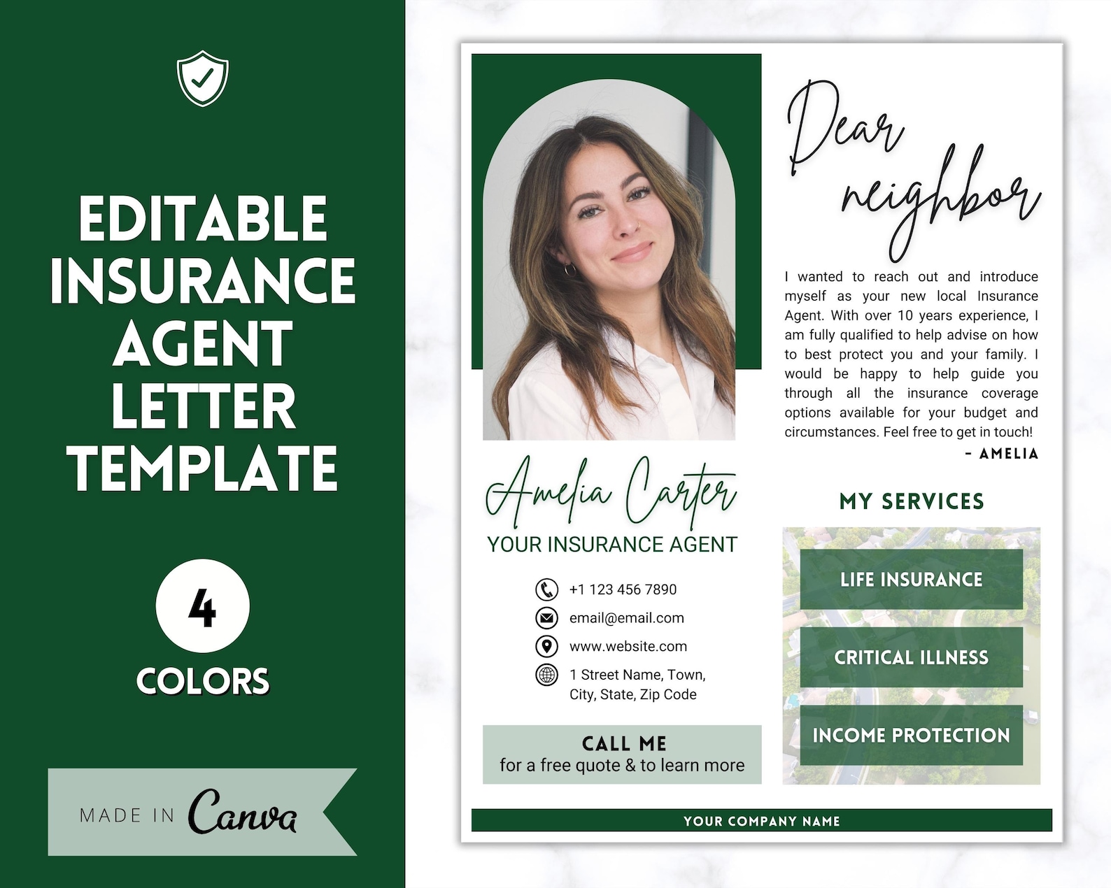 Insurance Broker Introduction Flyer Template, Life Insurance, Mortgage ...